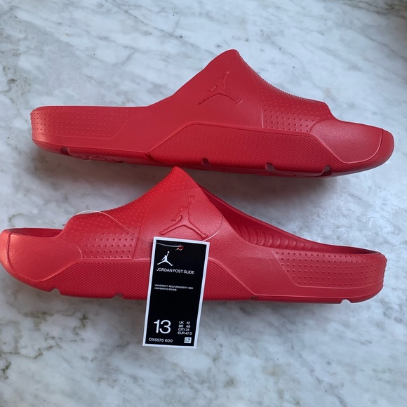 Jordan | Shoes | New Air Jordan Post Slides University Red Mens ...